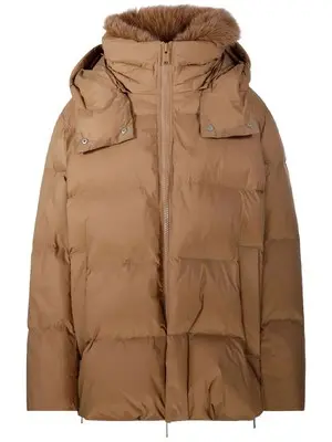 YVES SALOMON Down Jacket In Technical Liegeois Fabric Wit