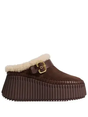 Chloé Nama Wedge Sabot - Brown