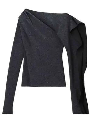 Alexander Wang Asymmetrical Off-the-shoulder Top With R