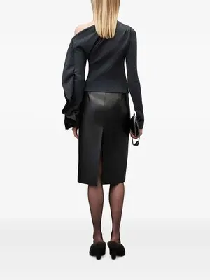 Alexander Wang Asymmetric Top With Bare Shoulders And Ruffle