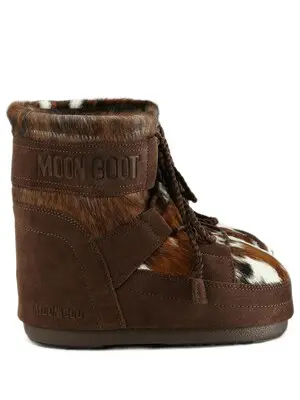 Moon Boot Icon Low Archive 1985 Boots In White/cocoa Pony Ha - Brown