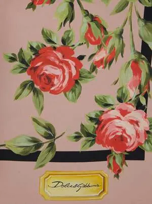 Dolce & Gabbana Square Silk Scarf With Logo On The Front And Floral All-over Motif For - Multicolor