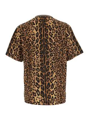 Dolce & Gabbana T-shirt With All-over Animalier Print In Fabric For