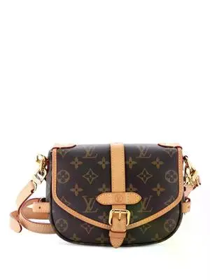 LOUIS VUITTON Saumur Handbag Monogram Canvas Bb Crossbody Bag - Brown