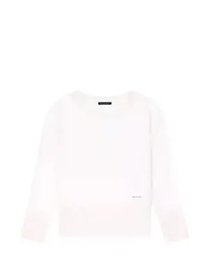 Armani Exchange Logo-patch Ribbed-trim Sweater - White