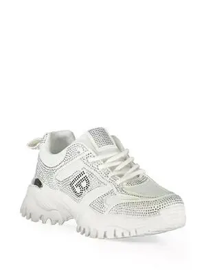 LAURA BIAGIOTTI Rhinestone-embellished Chunky Sneakers