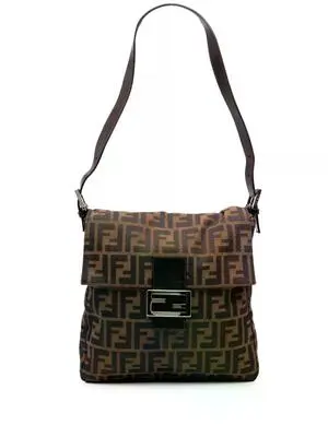 Fendi 2000-2010 Zucca Canvas Shoulder Bag - Brown