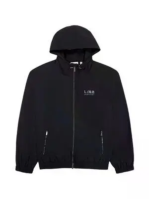 L/AB C/O OFF-WHITE Logo-print Zip-fastening Hoodie