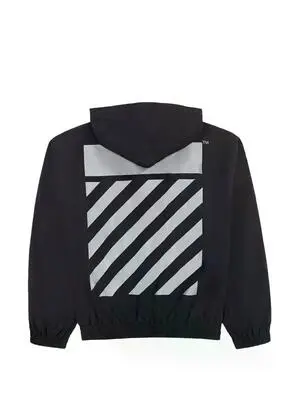 L/AB C/O OFF-WHITE Logo-print Zip-fastening Hoodie