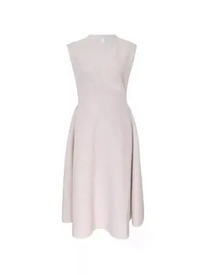 CFCL Milan Ribbed-knit Flared Midi Dress