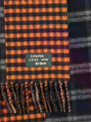 Loewe X Cosima Von Bonin Checked Scarf - Black