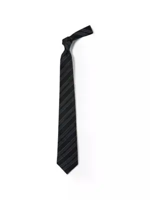 Comme Des Garçons Diagonal-stripe Silk Tie