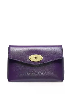 Mulberry Darley Postman's Lock Leather Pouch - Purple