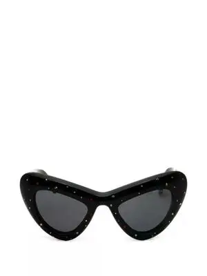 Marc Jacobs Crystal-embellished Cat-eye Sunglasses - Black