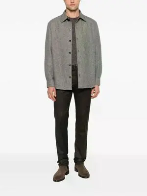 Zegna Herringbone-pattern Shirt Jacket