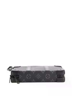 LOUIS VUITTON Soft Trunk Wallet Monogram Eclipse Canvas Clutch Bag