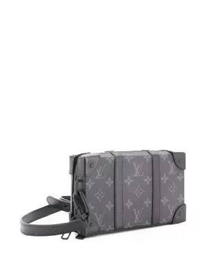LOUIS VUITTON Soft Trunk Wallet Monogram Eclipse Canvas Clutch Bag - Black