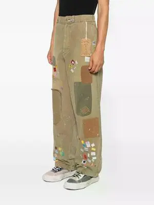 Mihara Yasuhiro Patchwork Jeans - Green