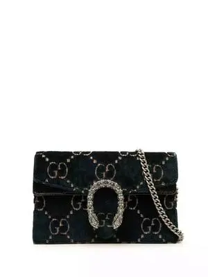 Gucci 2000-2015 Mini Gg Velvet Dionysus Crossbody Bag - Blue