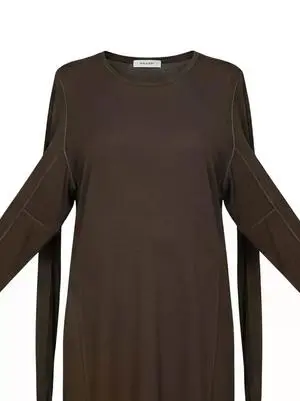 UMA WANG Debi Long-sleeve Mini Dress - Brown