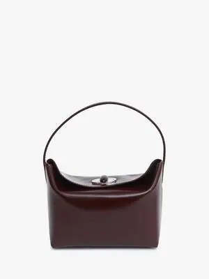 Christopher Esber Turnlock Polished Mini Bag - Barolo