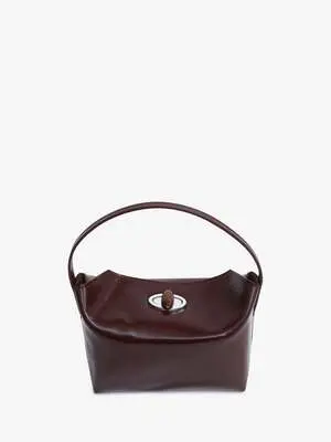 Christopher Esber Turnlock Polished Mini Bag - Barolo