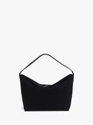 Christopher Esber Turnlock Suede Shoulder Bag - Black