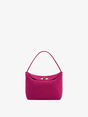 Christopher Esber Turnlock Suede Mini Bag - Fuchsia