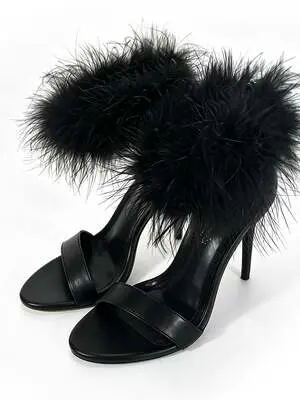 Frederick's Of Hollywood Raquel Feather Stiletto Heel - Black
