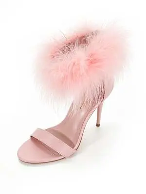 Frederick's Of Hollywood Raquel Feather Stiletto Heel - Blush