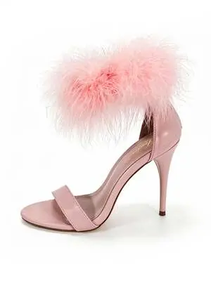 Frederick's Of Hollywood Raquel Feather Stiletto Heel - Blush
