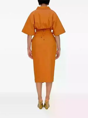 ANDREA IYAMAH Alu Front-slit Midi Skirt