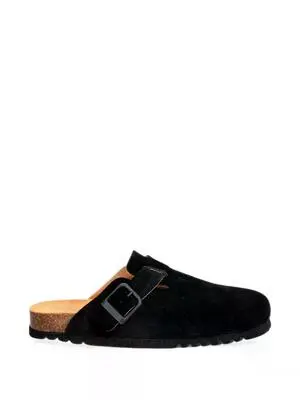 DR. SCHOLL'S SHOES Olivier Buckle-fastening Suede Clogs - Black