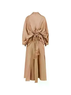 Zimmermann Valiant Draped Silk Midi Dress