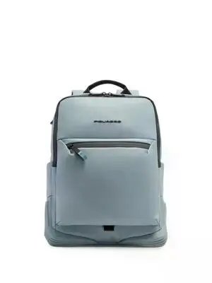 PIQUADRO Water-resistant Logo-plaque Backpack - Blue