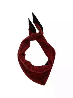 Guest In Residence The Wild Rag Paisley-print Knitted Scarf - Red