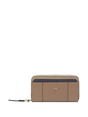 PIQUADRO Zip-around Leather Wallet - Neutrals