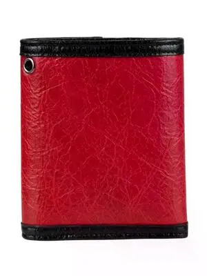 Balenciaga Crinkled-leather Wallet - Red