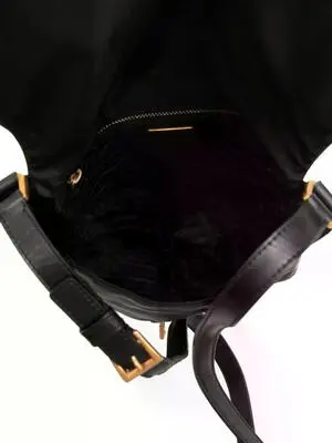 Prada 2000-2013 Vitello Trimmed Tessuto Messenger Bag Crossbody Bag