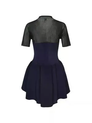 CFCL Sheer-panel Flared-skirt Sweater