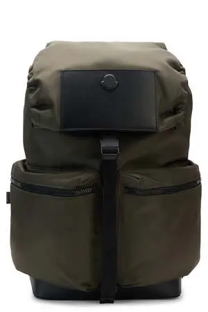 Moncler Kenton Mini Backpack With Adjustable Straps - Khaki