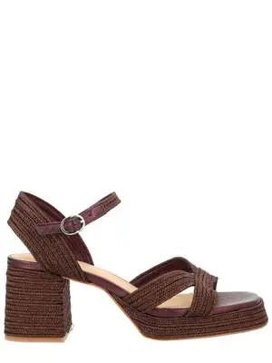 CastaÑer Espadrille Platform Block Heel Sandals - Brown