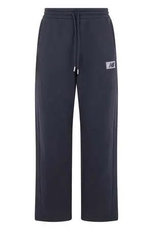 NEW BALANCE Fleece Sweatpants With Elastic Waist & Drawstring - Blue