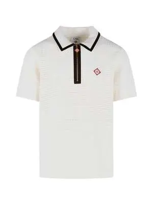 Casablanca Waffle Stitch Polo Shirt