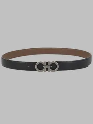 FERRAGAMO Leather Belt - Black