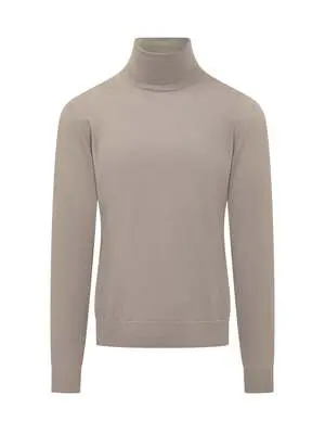 FILIPPO DE LAURENTIIS Merino Wool Dolcevita Turtleneck Sweater M/l - Gesso