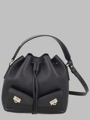 FERRAGAMO Sleek Leather Handbag For - Black