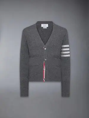 Thom Browne Classic V-neck Cardigan With 4-bar Stripe