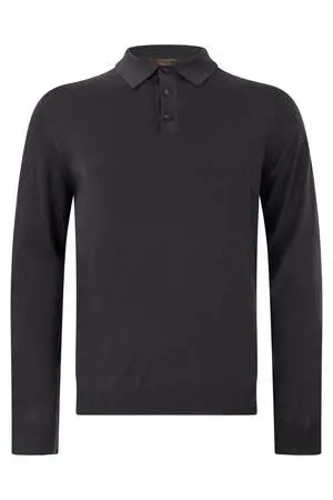 SLOWEAR Wool Polo Sweater - Grey