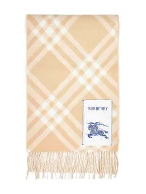 Burberry Mu 168x30 T Bar Bias Check Scarf - Sand